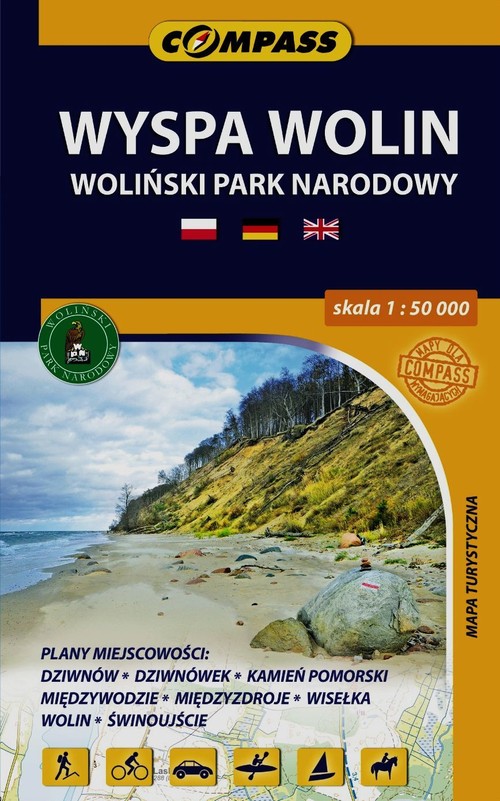 Wyspa Wolin Woliński Park Narodowy mapa turystyczna | Dadada.pl